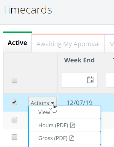 How to: Print a Grossed Timecard PDF